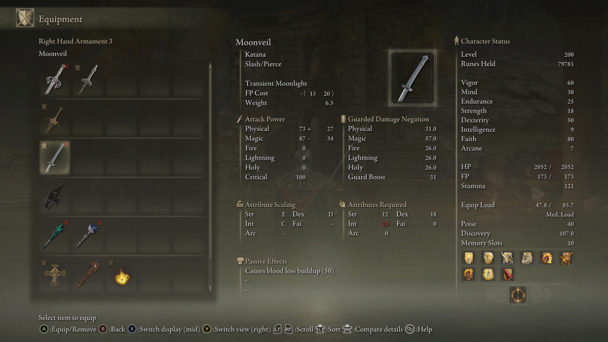 How to Get the Moonveil Katana in Elden Ring: Location, Stats ...