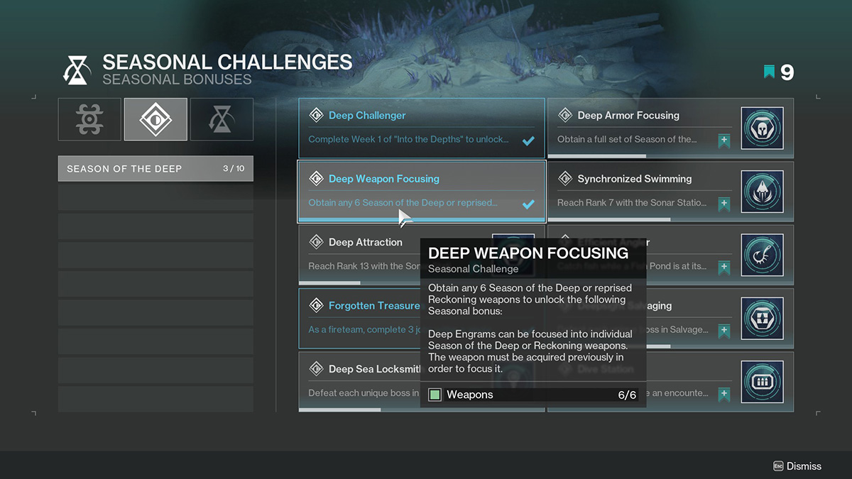 Destiny 2: Season of the Deep – How to Unlock Deep Focusing – GameSkinny