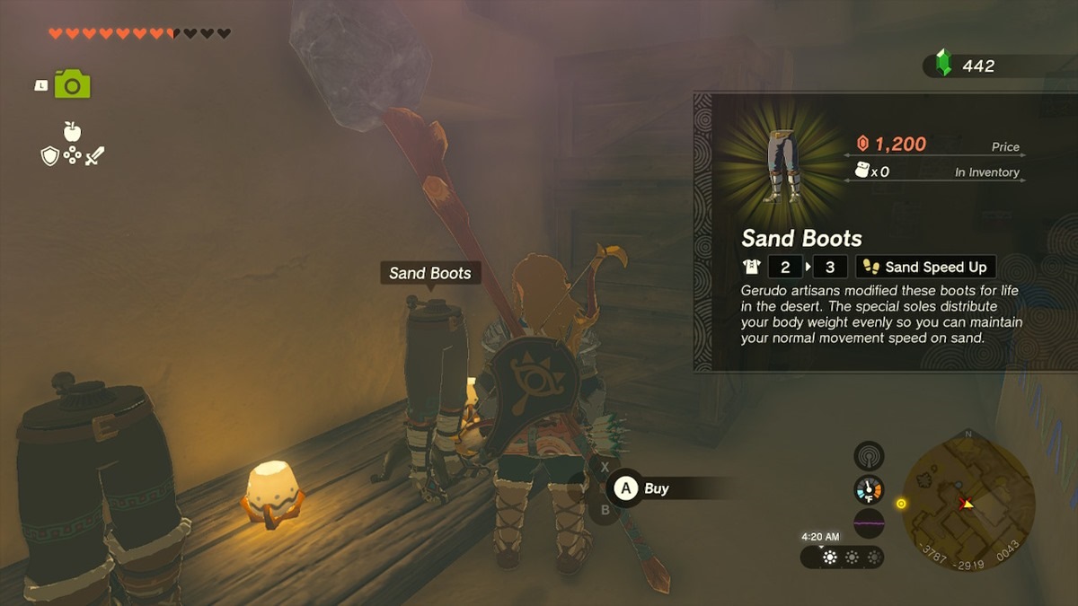 Zelda: Tears of the Kingdom (TotK) — How to Get Sand Boots & Snow Boots ...