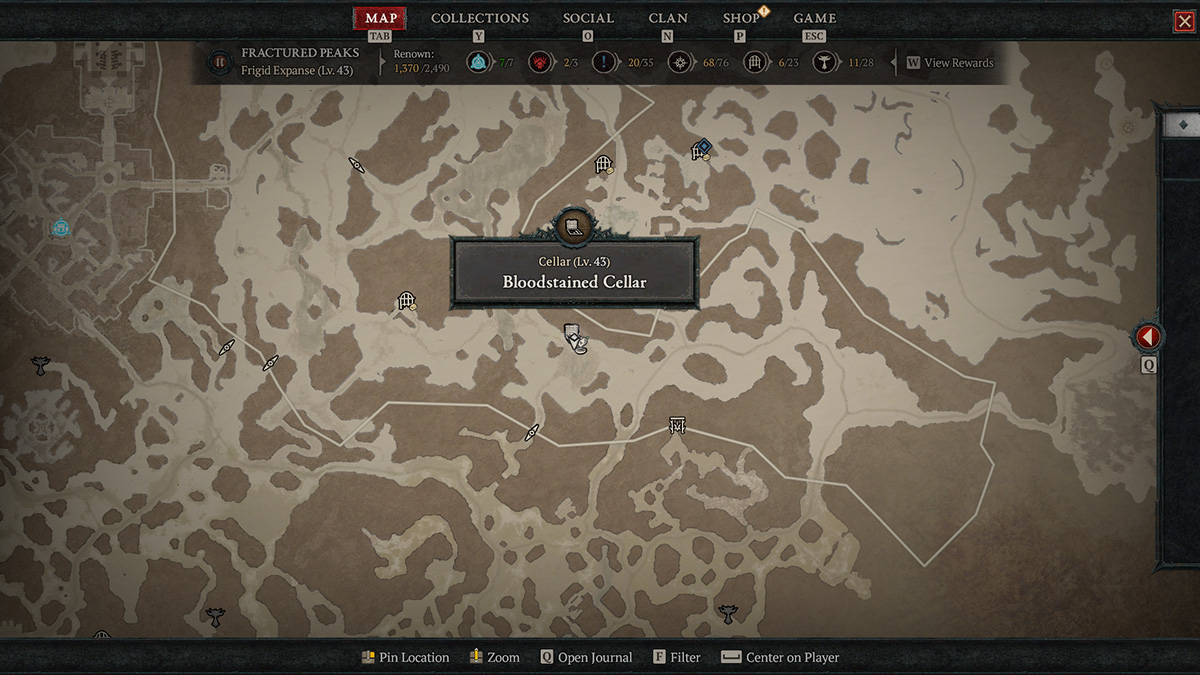 Diablo 4: All Fractured Peak Cellar Locations – GameSkinny