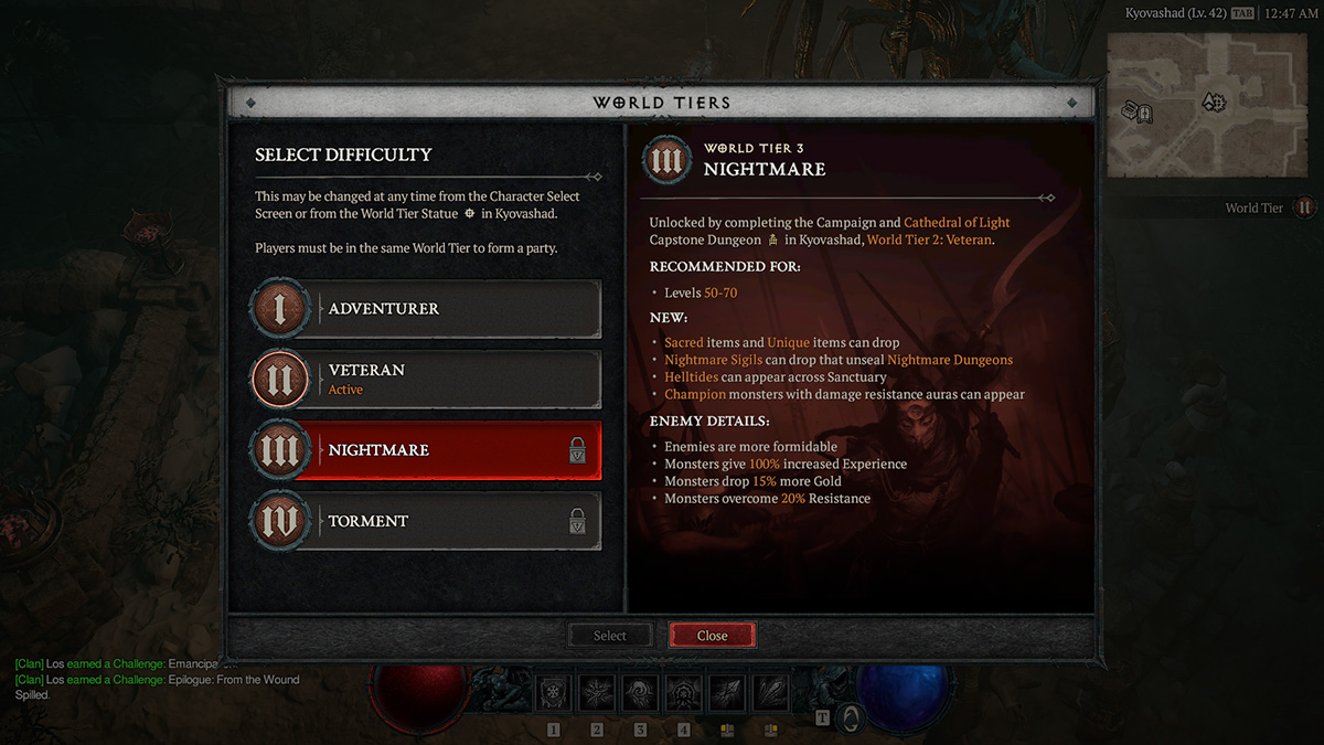 Diablo 4 World Tiers Explained: How to Change Difficulty – GameSkinny
