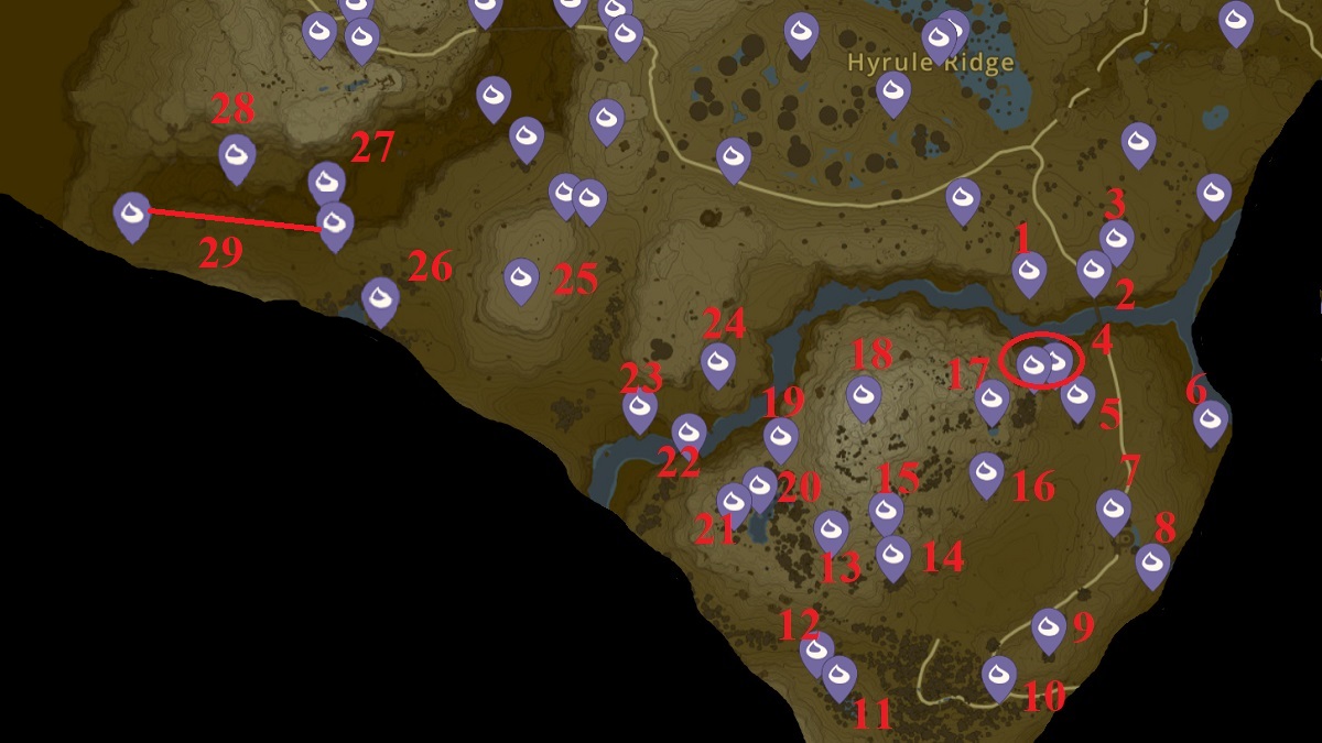 Zelda: Tears of the Kingdom – All Hyrule Ridge Korok Seed Locations ...