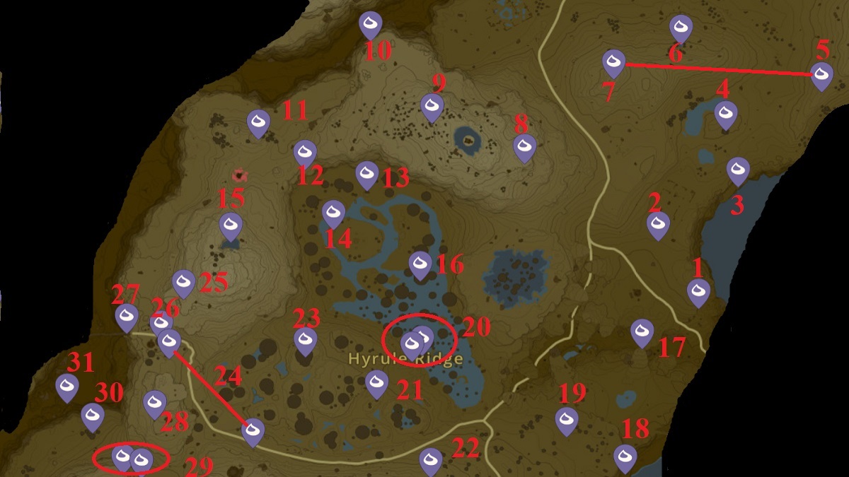 Zelda: Tears of the Kingdom – All Hyrule Ridge Korok Seed Locations ...