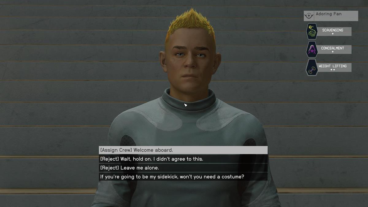 Starfield: Should You Recruit the Adoring Fan – GameSkinny