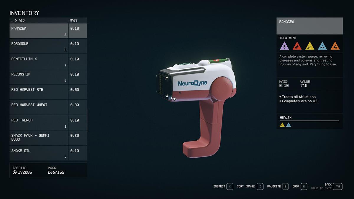 Starfield: How to Cure Status Effects – GameSkinny