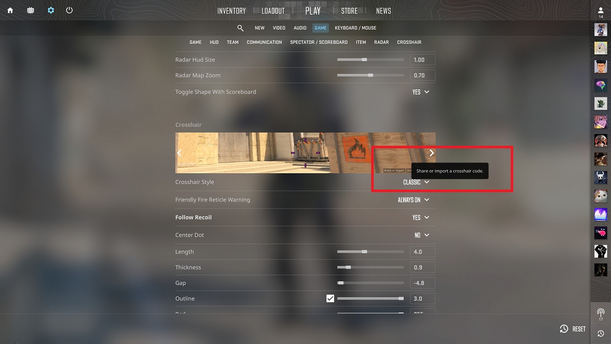 Counter Strike 2: How to Change Crosshair in CS2 – GameSkinny