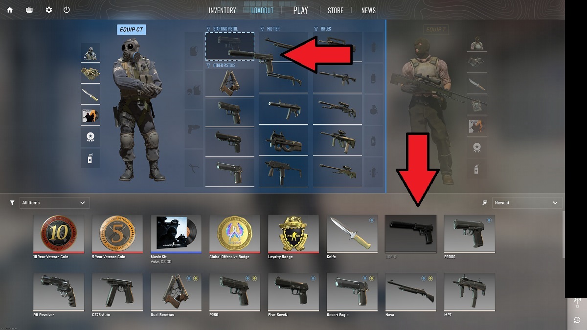 Counter Strike 2: How to Equip USP-S Pistol in CS2 – GameSkinny
