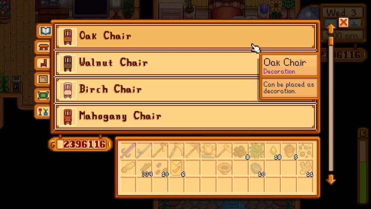 Stardew Valley: How to Rotate Furniture – GameSkinny