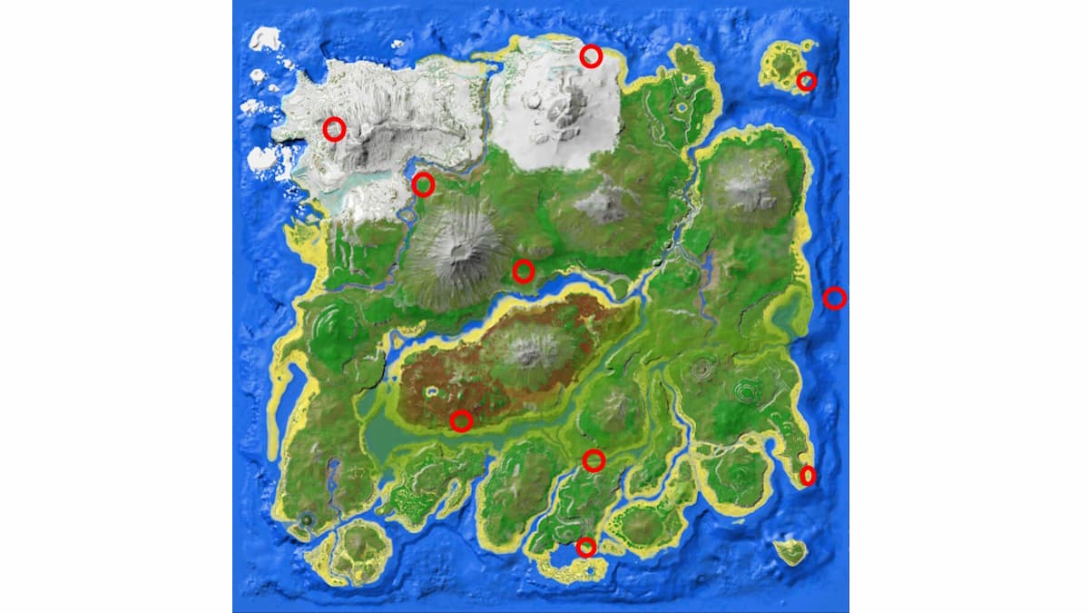 Tous les emplacements des grottes des îles dans Ark: Survival Ascended ...