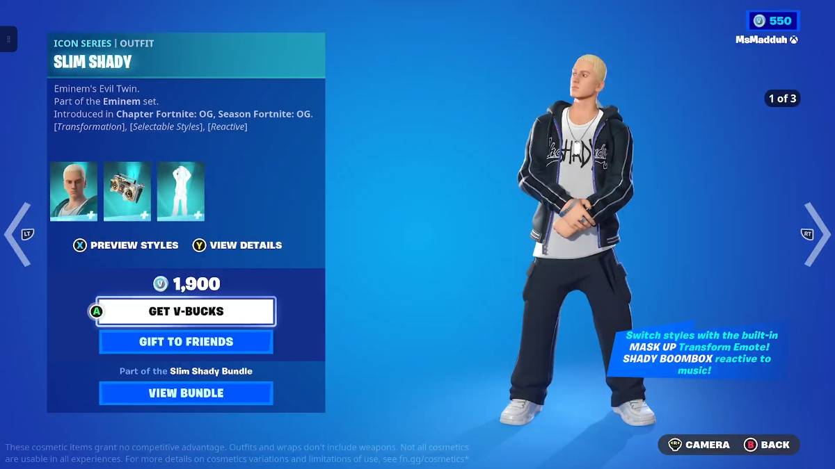 Fortnite: How to Get the Eminem Skins, Cosmetics, and Emotes – GameSkinny