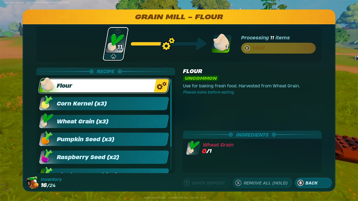 LEGO Fortnite: How to Make Flour – GameSkinny