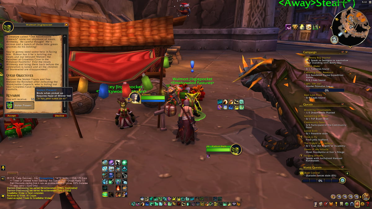 WoW Retail and Classic: How to Get Stolen Presents During Winter Veil ...