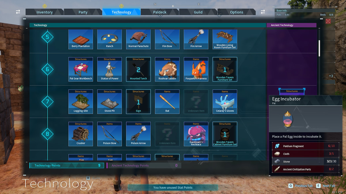 How to Get and Use Ancient Technology Points in Palworld – GameSkinny