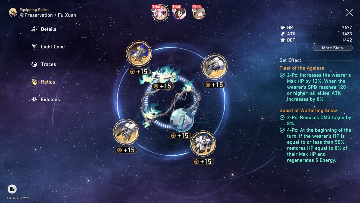 Honkai Star Rail: The Best Fu Xuan Relics & Build – GameSkinny