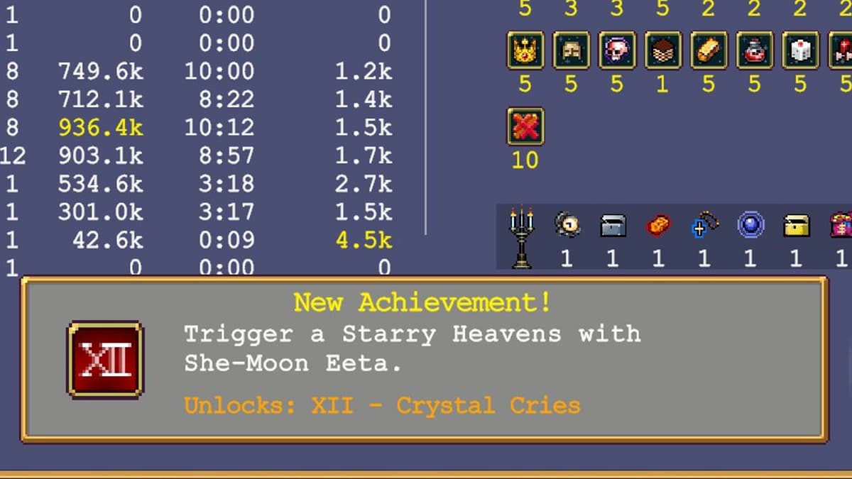 How to Trigger a Starry Heavens with She-Moon Eeta in Vampire Survivors ...