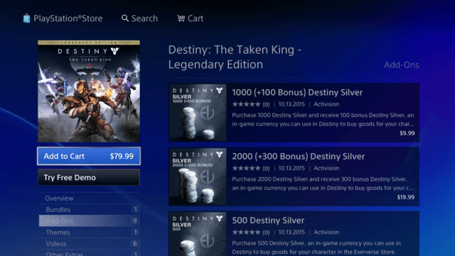 Destiny Silver prices announced – expect to pay up to $20 – GameSkinny