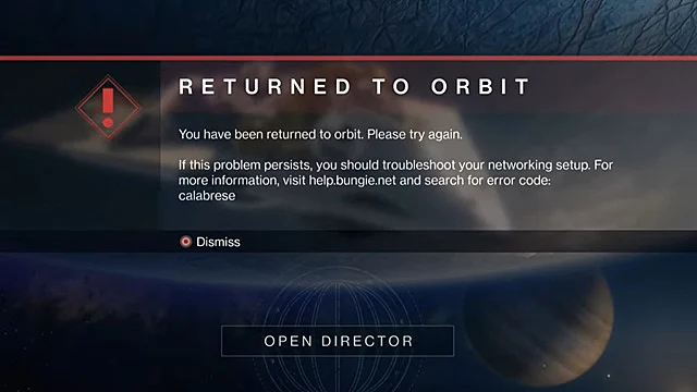 Destiny 2 Error Code Calabrese Explained – GameSkinny