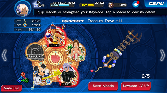 Kingdom Hearts Unchained X Keyblade and Medal Guide – GameSkinny